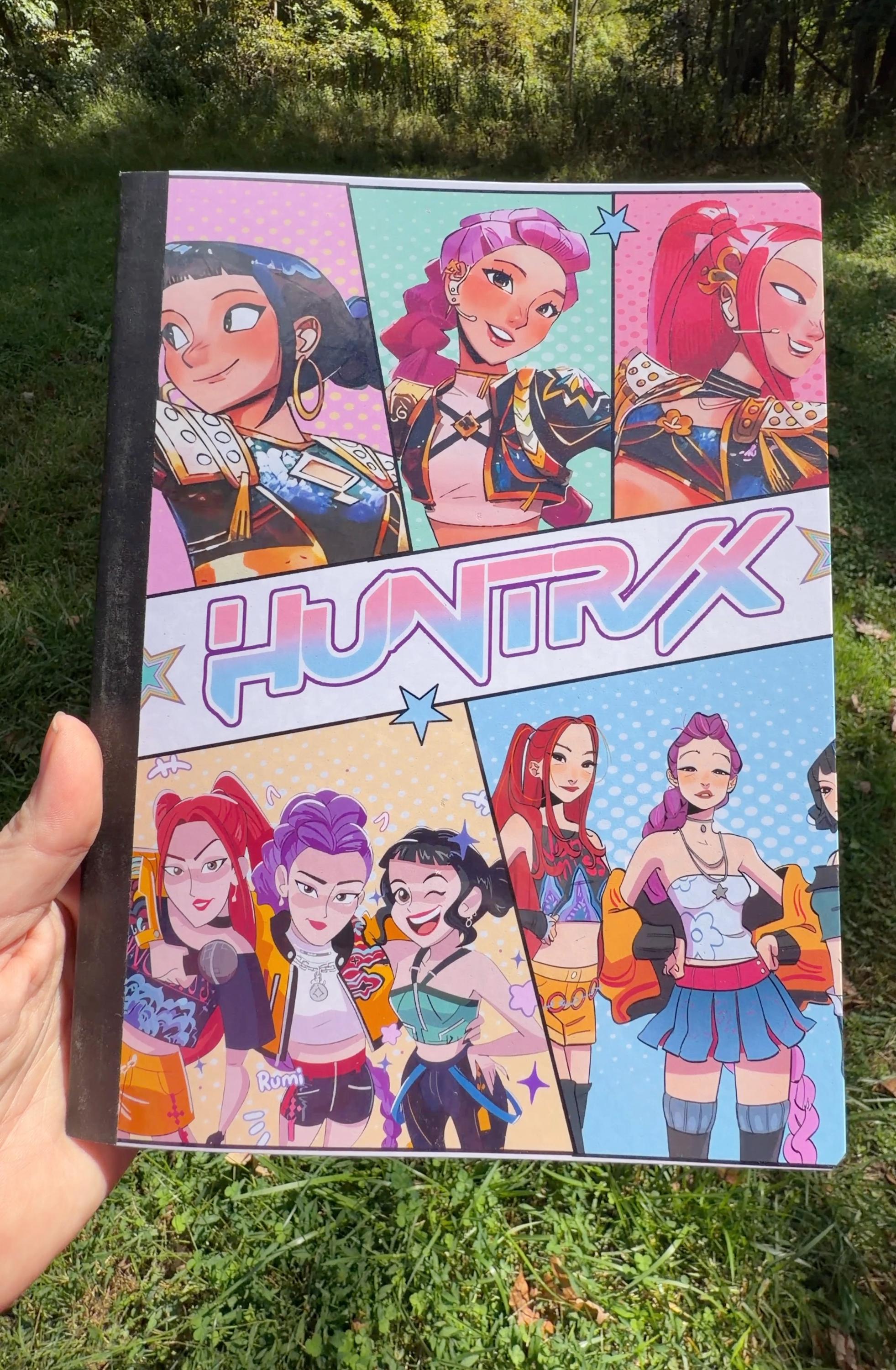 Huntrix Kpop Demon Hunters Notebook – Custom Name Journal - Composition ...