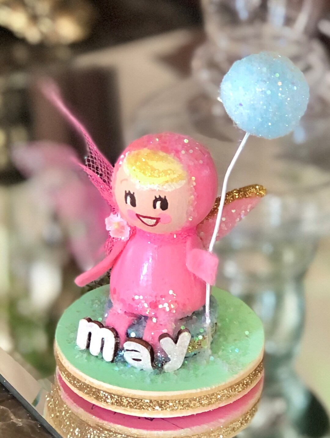 May Angel Spring Decor Pixie Fairy Doll Keepsake Birthday Month Vintage ...