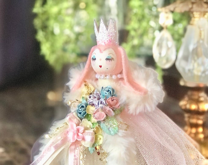 Bunny Tree Topper Easter Tree Topper Vintage Retro Inspired Lop Eared ...