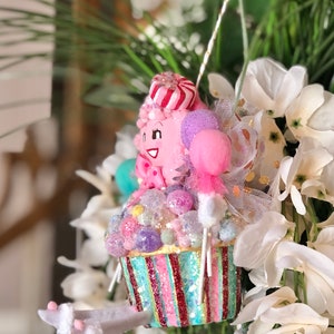 Cupcake Ornament Candy Land Theme Cupcake Pixie Fairy Sweets Theme Vintage Style Retro Style ...