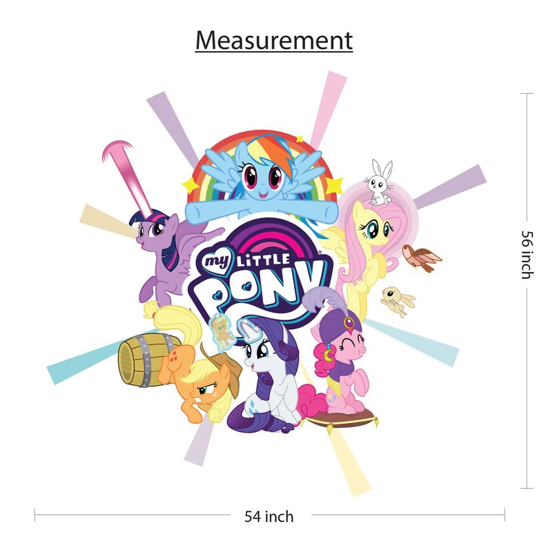 Removable My Little Pony Wall Decal Little Pony Wall Sticker Pony Wall ...
