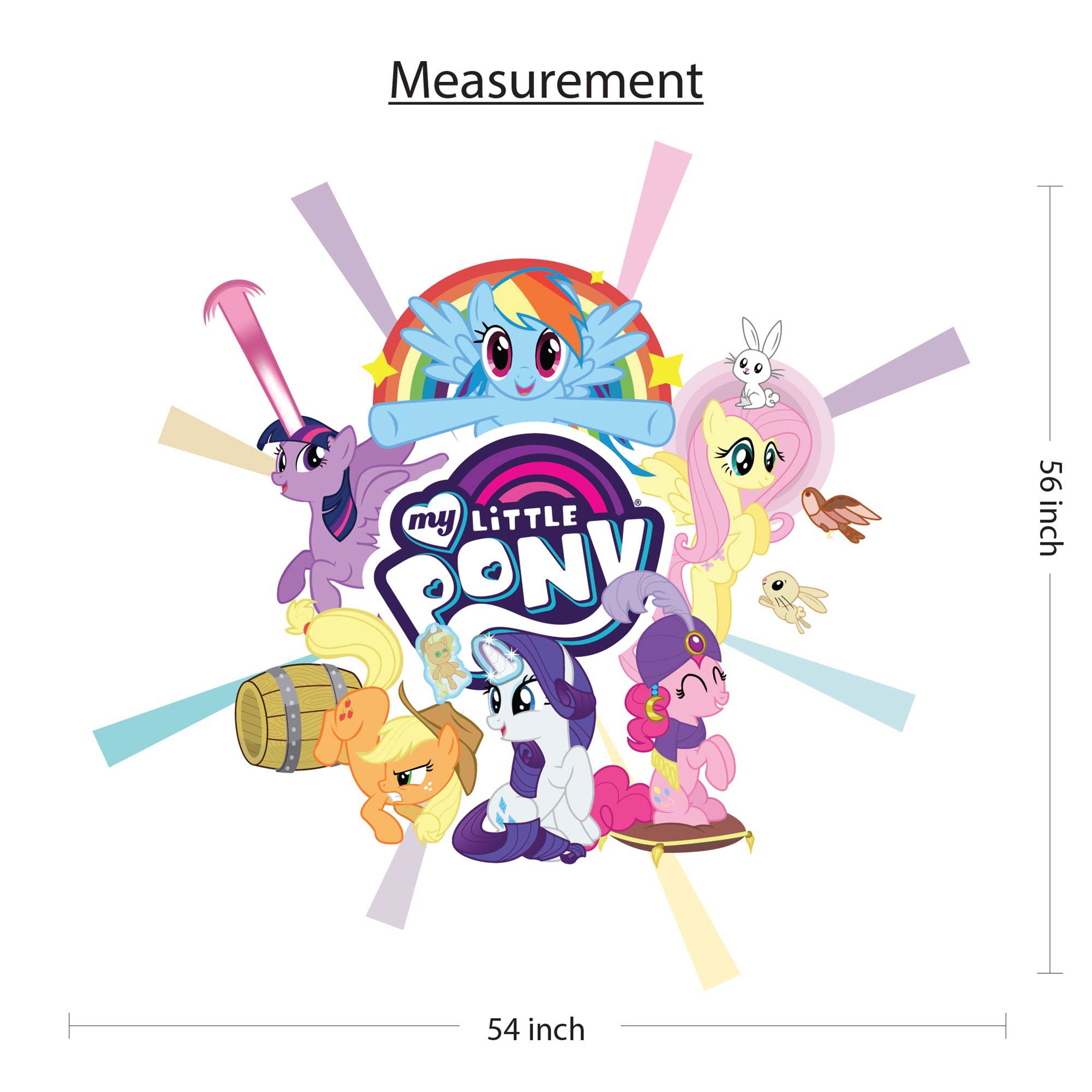 Removable My Little Pony Wall Decal Little Pony Wall Sticker Pony Wall ...