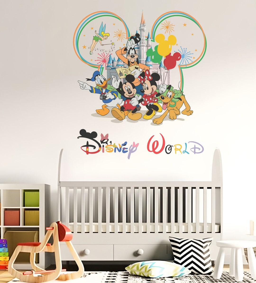Disney World Wall Decal Disney Wall Art Mickey Wall Sticker Minnie ...