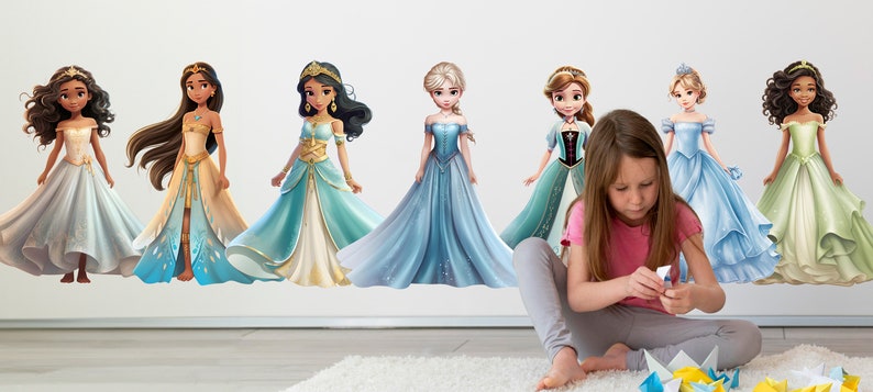 Disney Princess Wall Decal Frozen Wall Art Aladdin Wall Sticker Snow ...