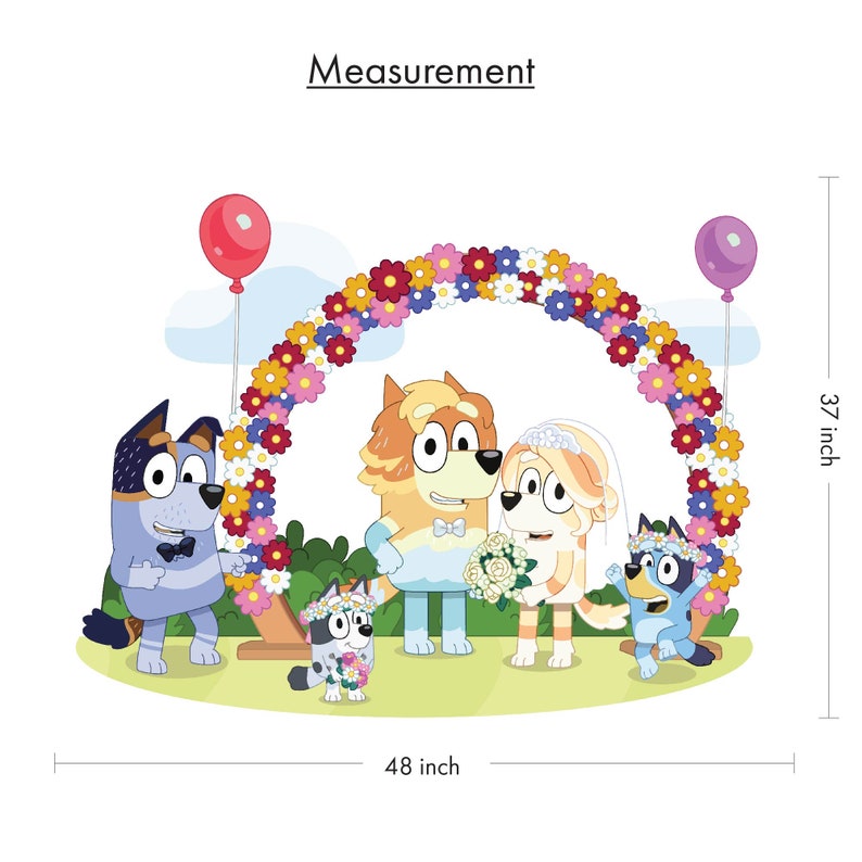 Bluey Wall Decal Bandit Heeler Wall Sticker Chilli Heeler Decal Bluey ...