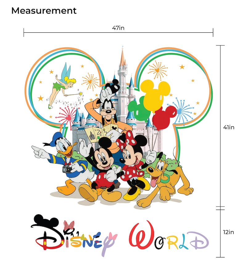 Disney World Wall Decal Disney Wall Art Mickey Wall Sticker Minnie ...