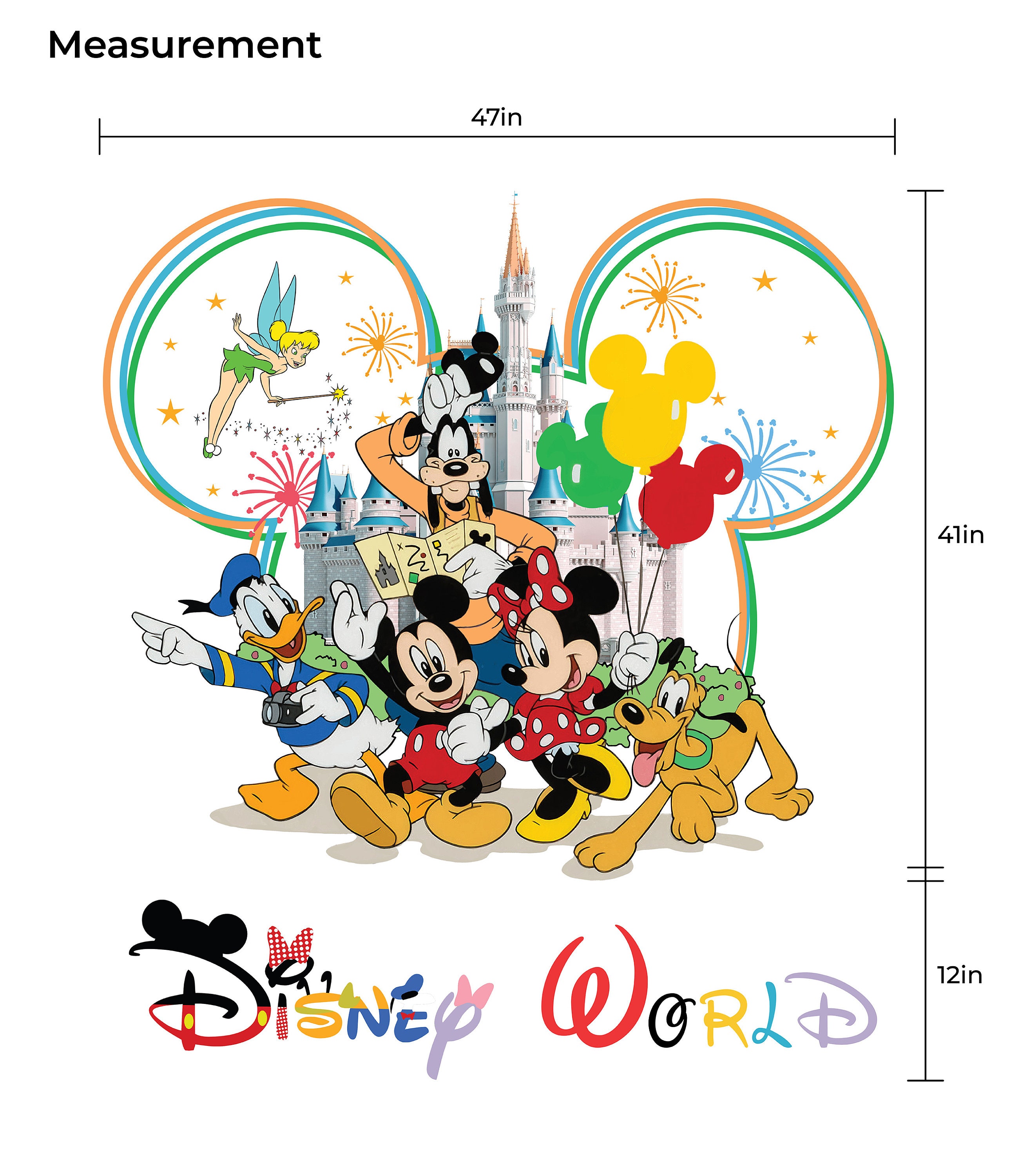 Disney World Wall Decal Disney Wall Art Mickey Wall Sticker Minnie ...