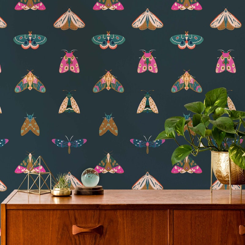 Moth Wallpaper - Etsy