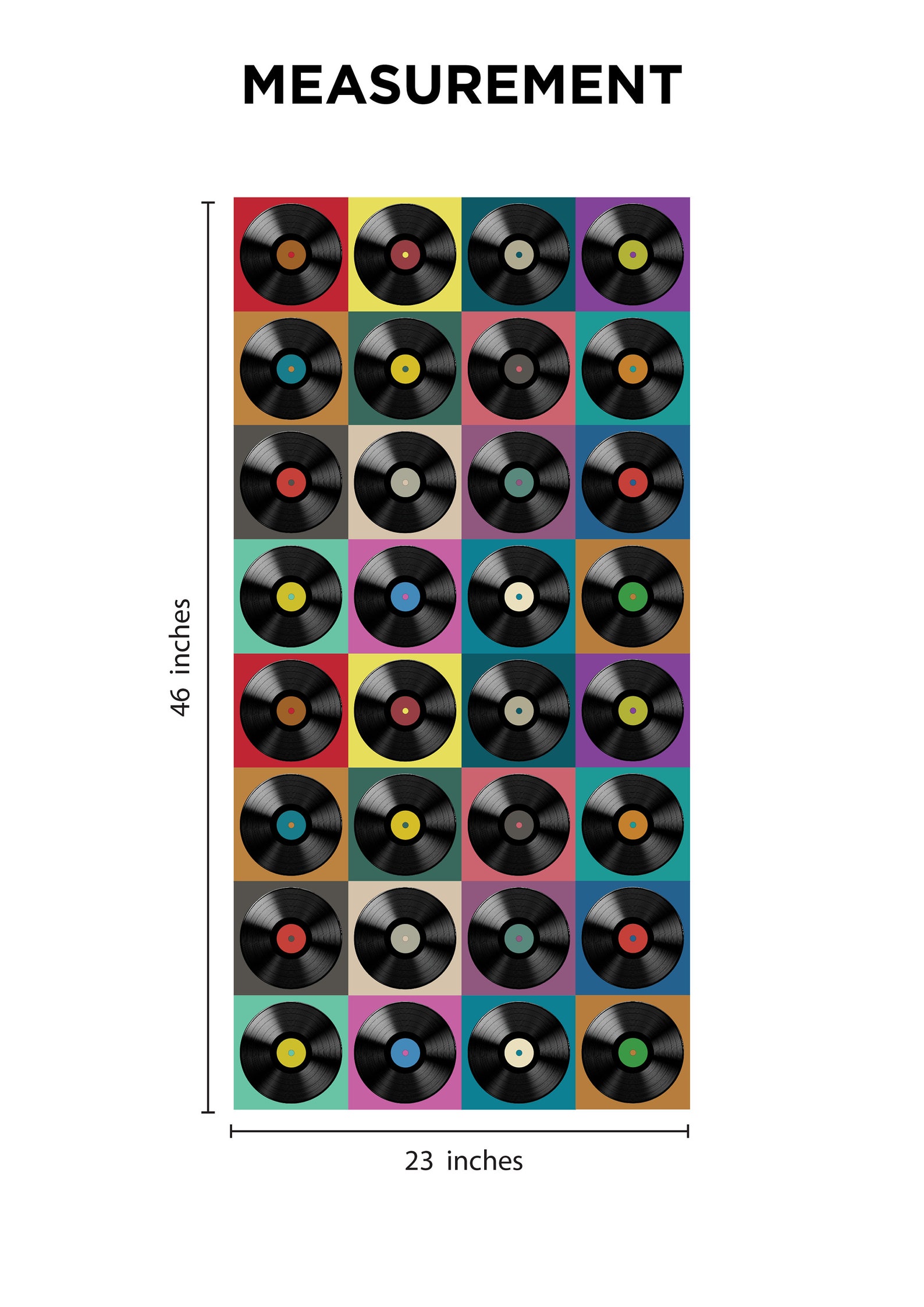 Vinyl Disk Wallpaper Vintage Vinyl Wall Decal Music Vinyl Wall Art ...