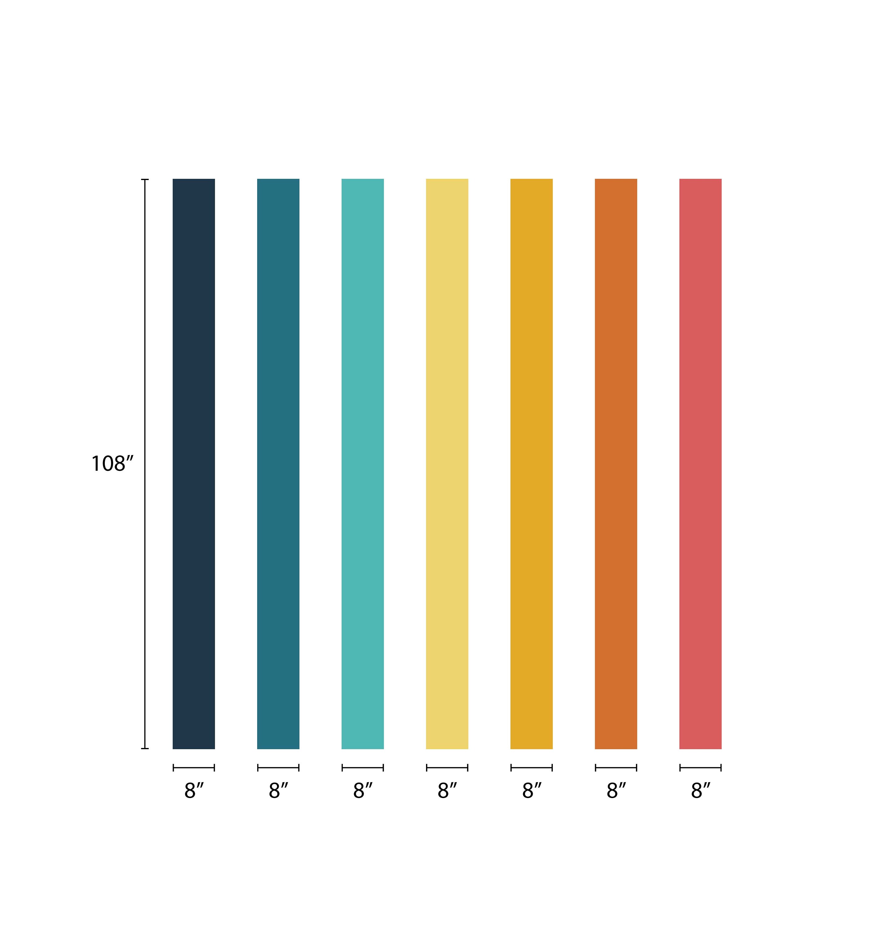 Colorful Stripe Wall Decal Rainbow Strip Wall Art Color Stripe Wall ...