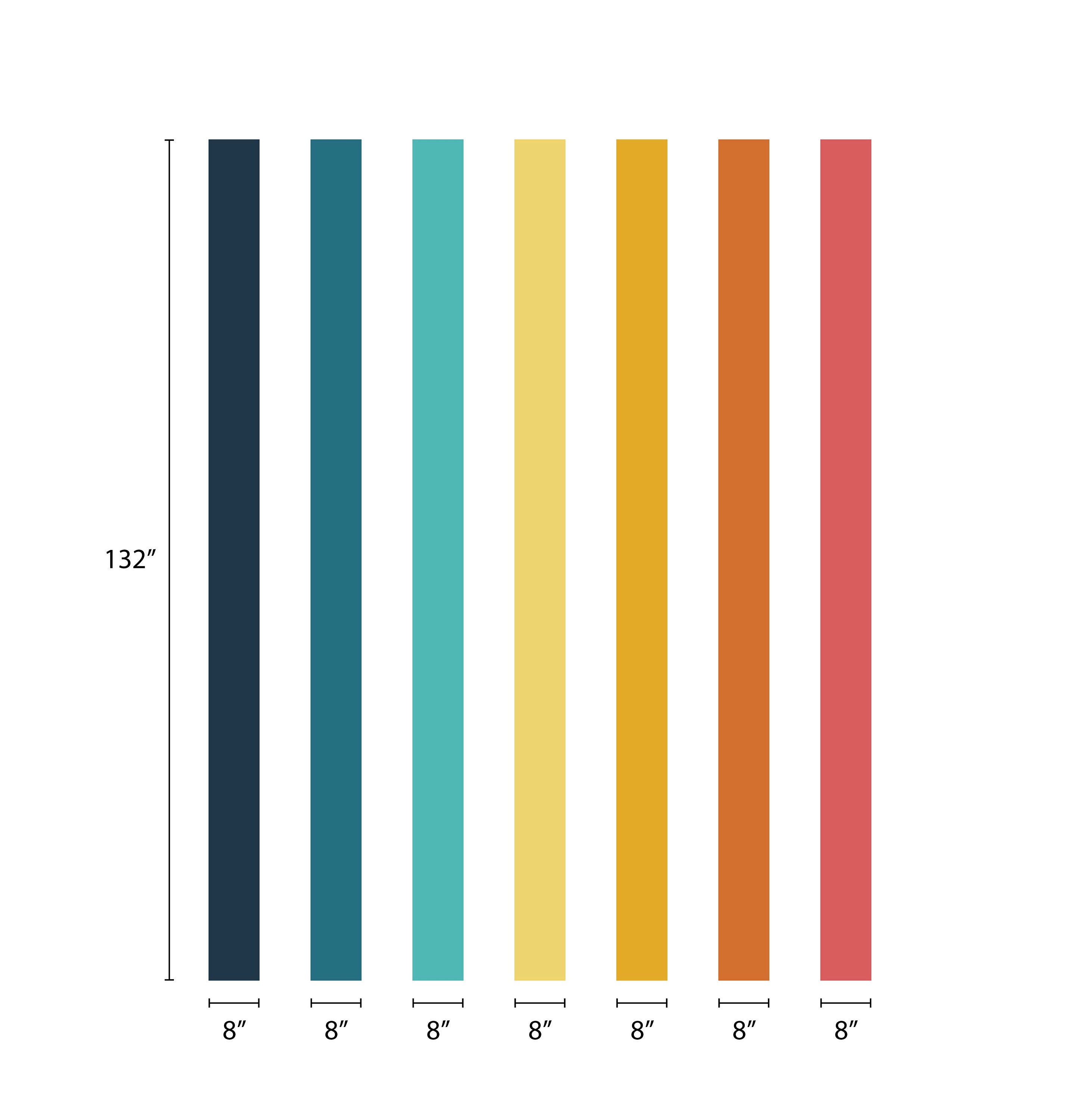 Colorful Stripe Wall Decal, Rainbow Striped Wall Art - Etsy