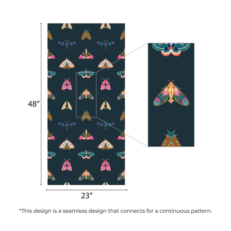 Colorful Moths Wallpaper Insect Wall Decal Insect Specimens Wall Art ...