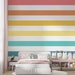 Colorful Stripe Wall Decal Rainbow Strip Wall Art Color Stripe Wall ...
