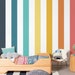 Colorful Stripe Wall Decal Rainbow Strip Wall Art Color Stripe Wall ...