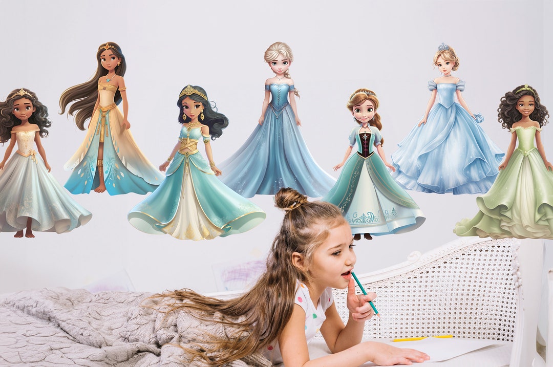 Disney Princess Wall Decal Frozen Wall Art Aladdin Wall Sticker Snow ...