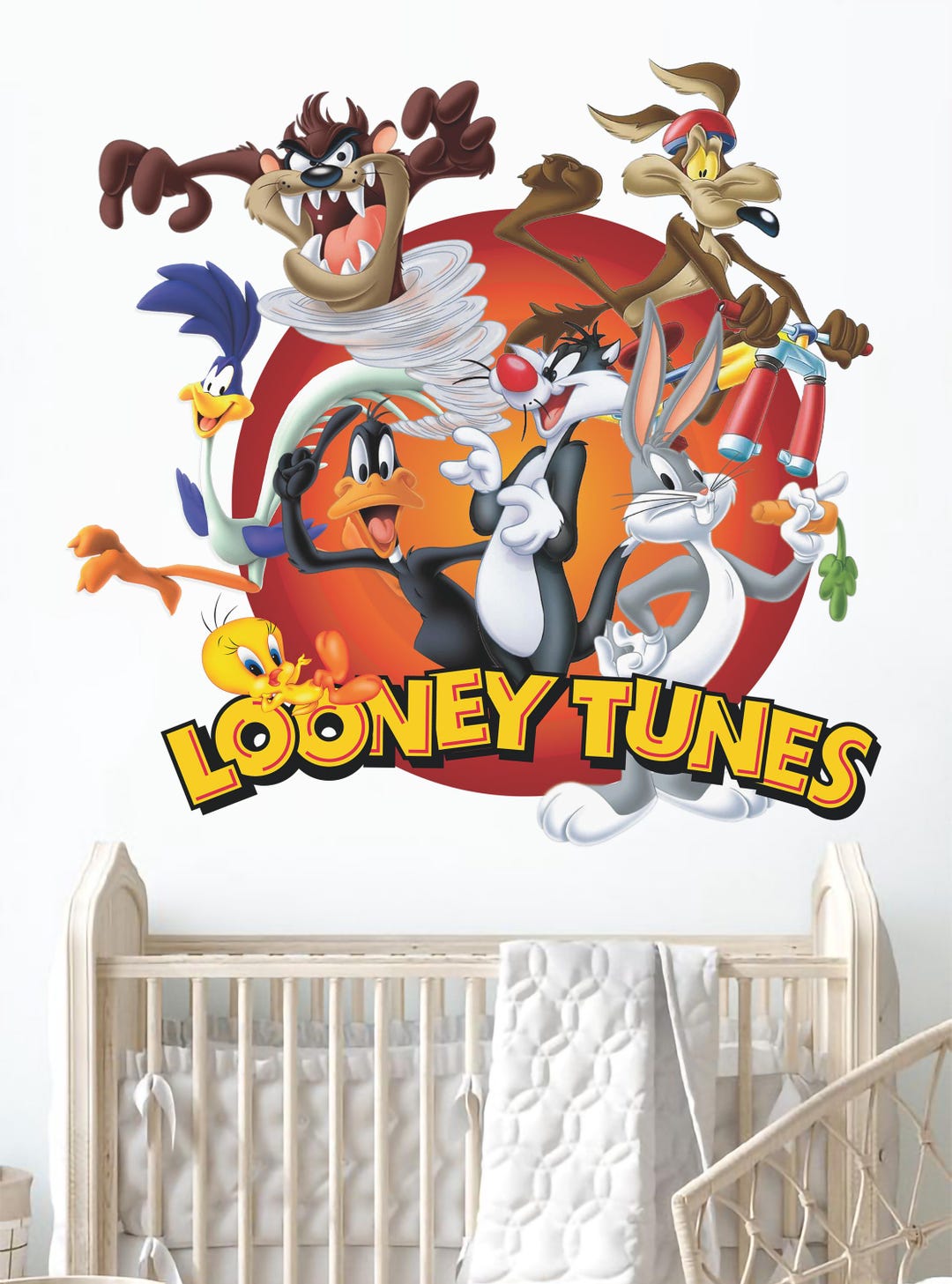 Looney Tunes Wall Decal Bugs Bunny Wall Sticker Coyote Daffy Duck Wall ...