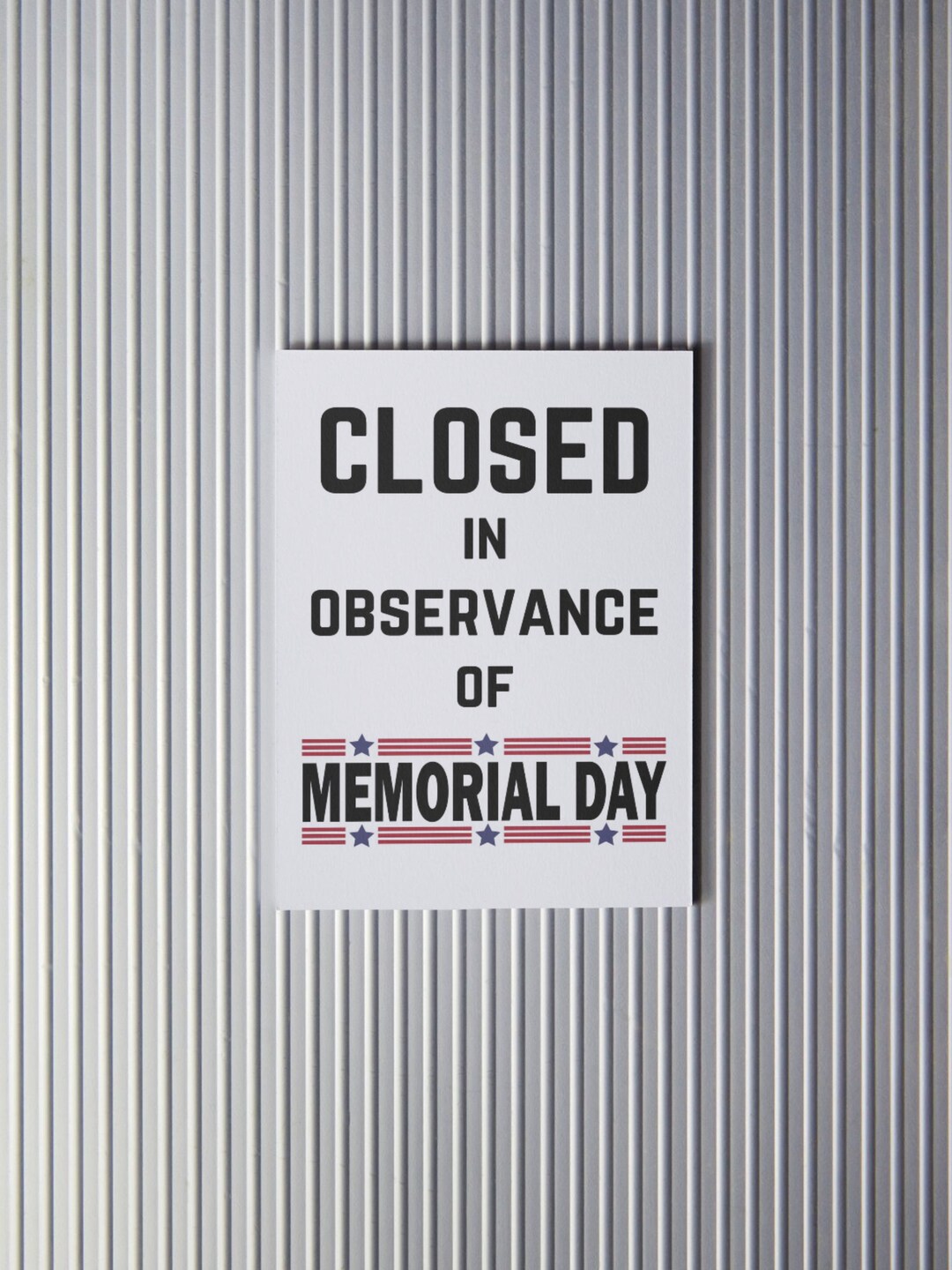 BUNDLE Memorial Day Closure Signs: Printable Signs for Retail ...