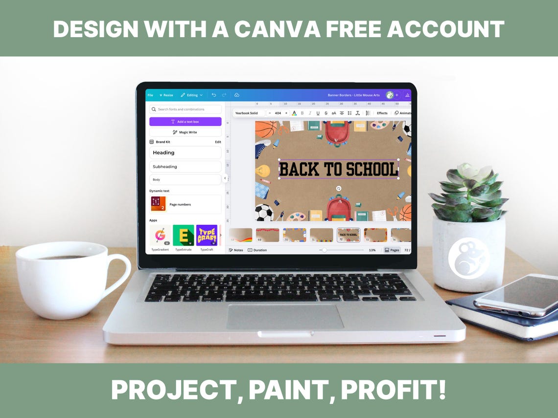 100 Editable Canva Banner Borders Template Pack for 3ft X 5ft Painted ...