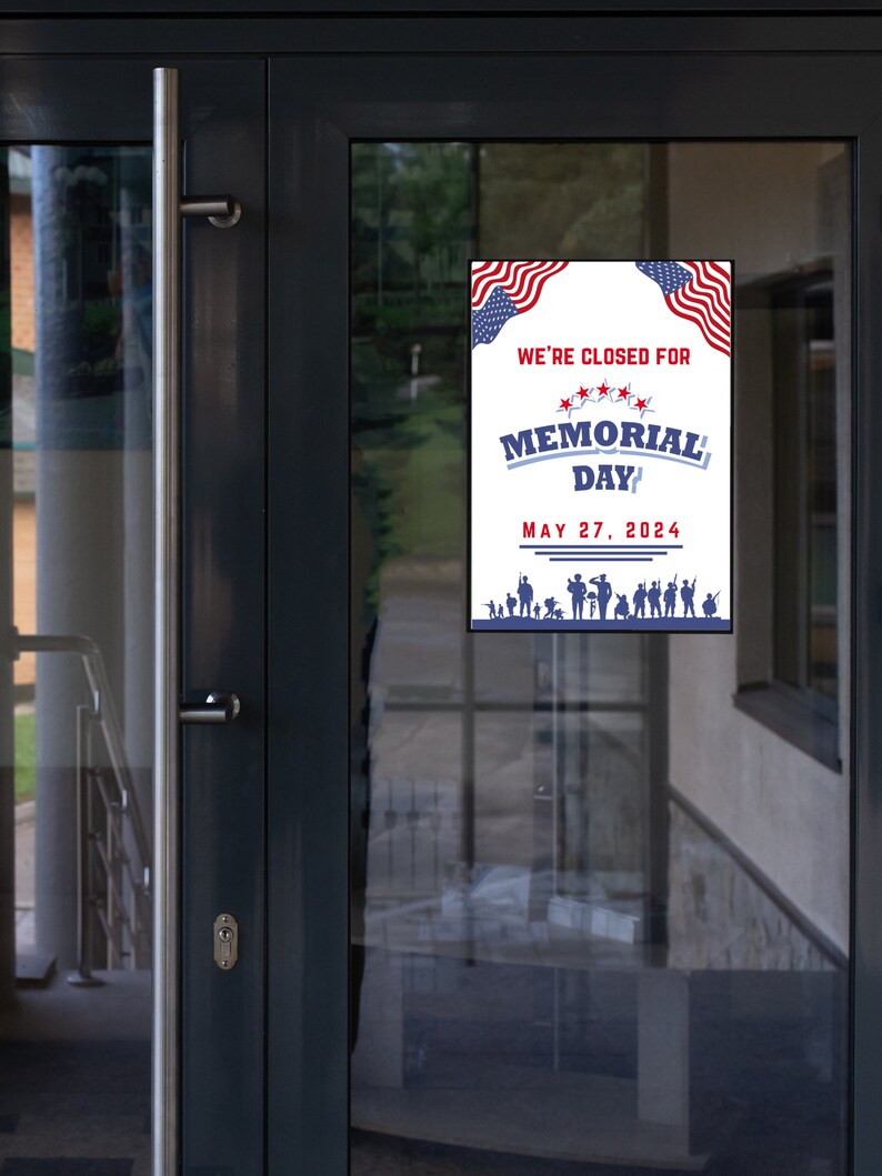 BUNDLE Memorial Day Closure Signs: Printable Signs for Retail ...
