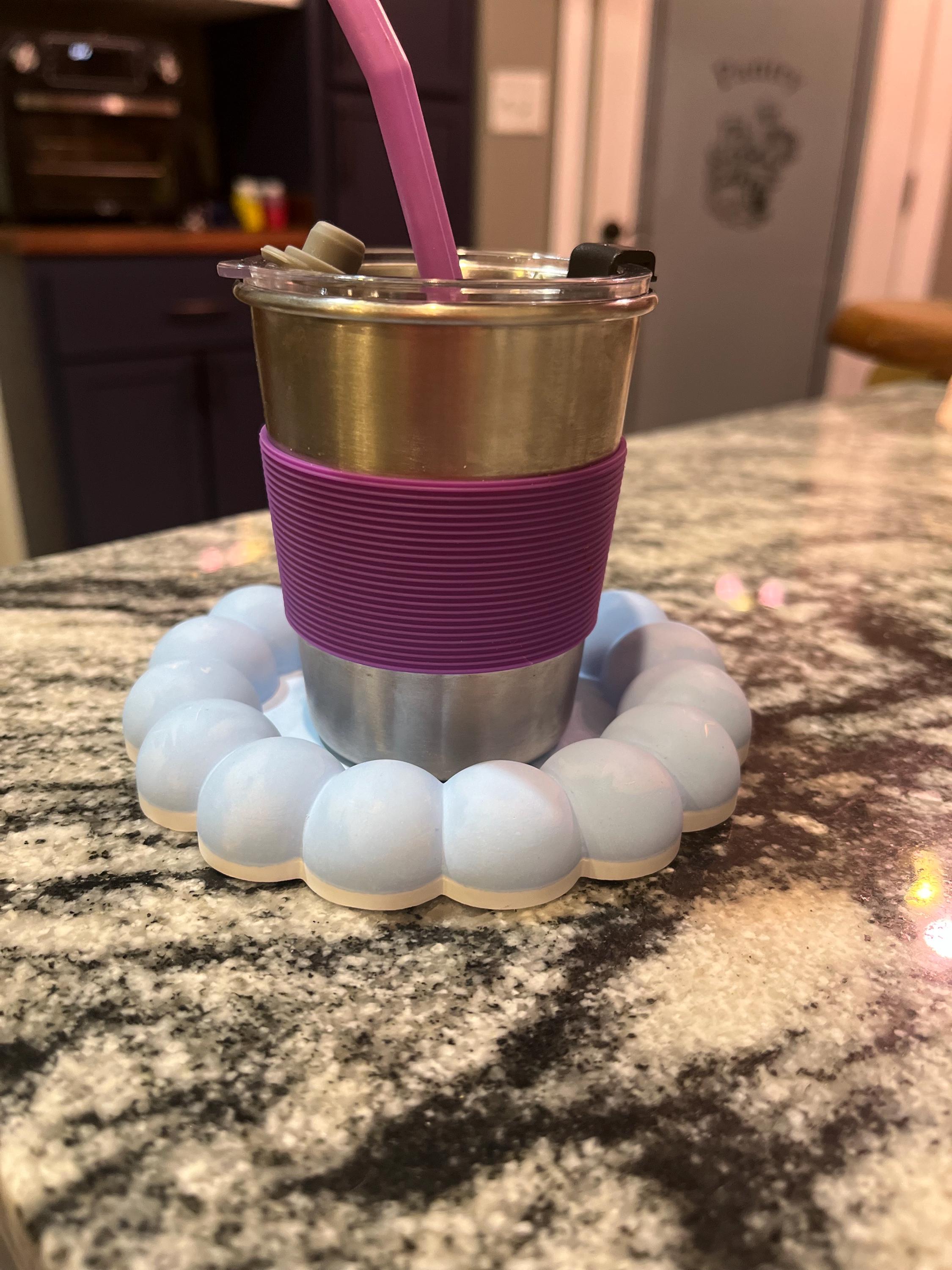 Blue Coaster, Casting Powder, Resincrete, Coasters, Bubble Coaster ...