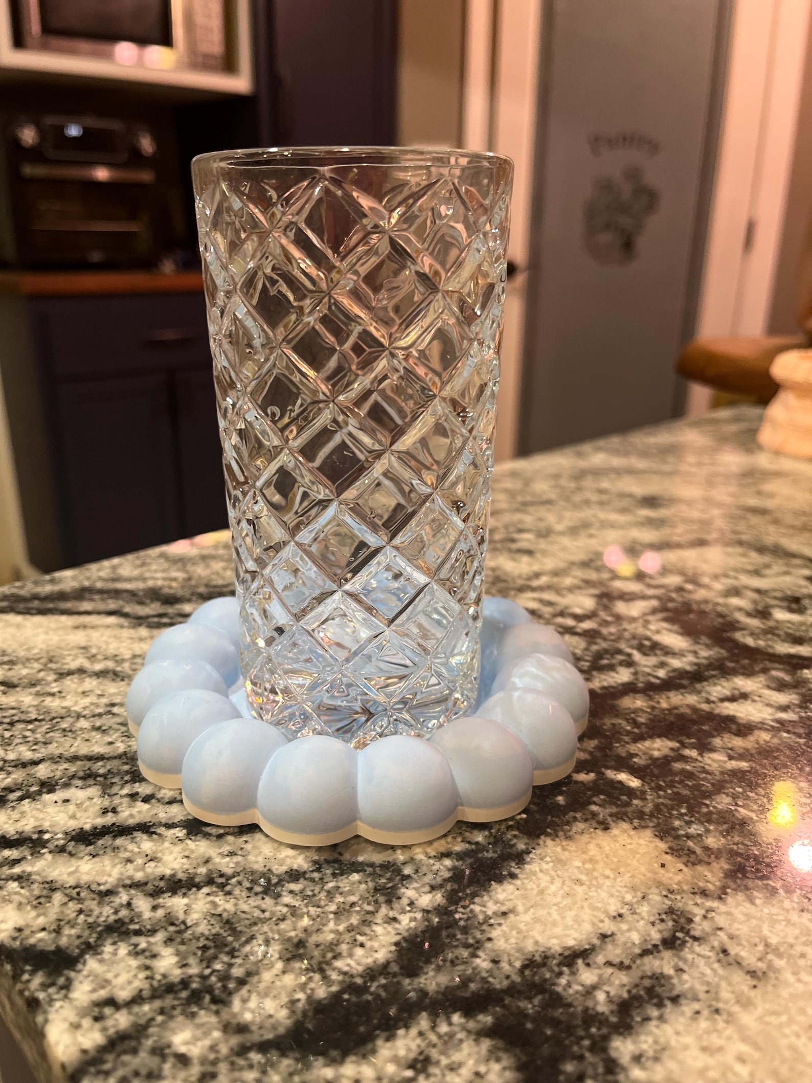 Blue Coaster, Casting Powder, Resincrete, Coasters, Bubble Coaster ...