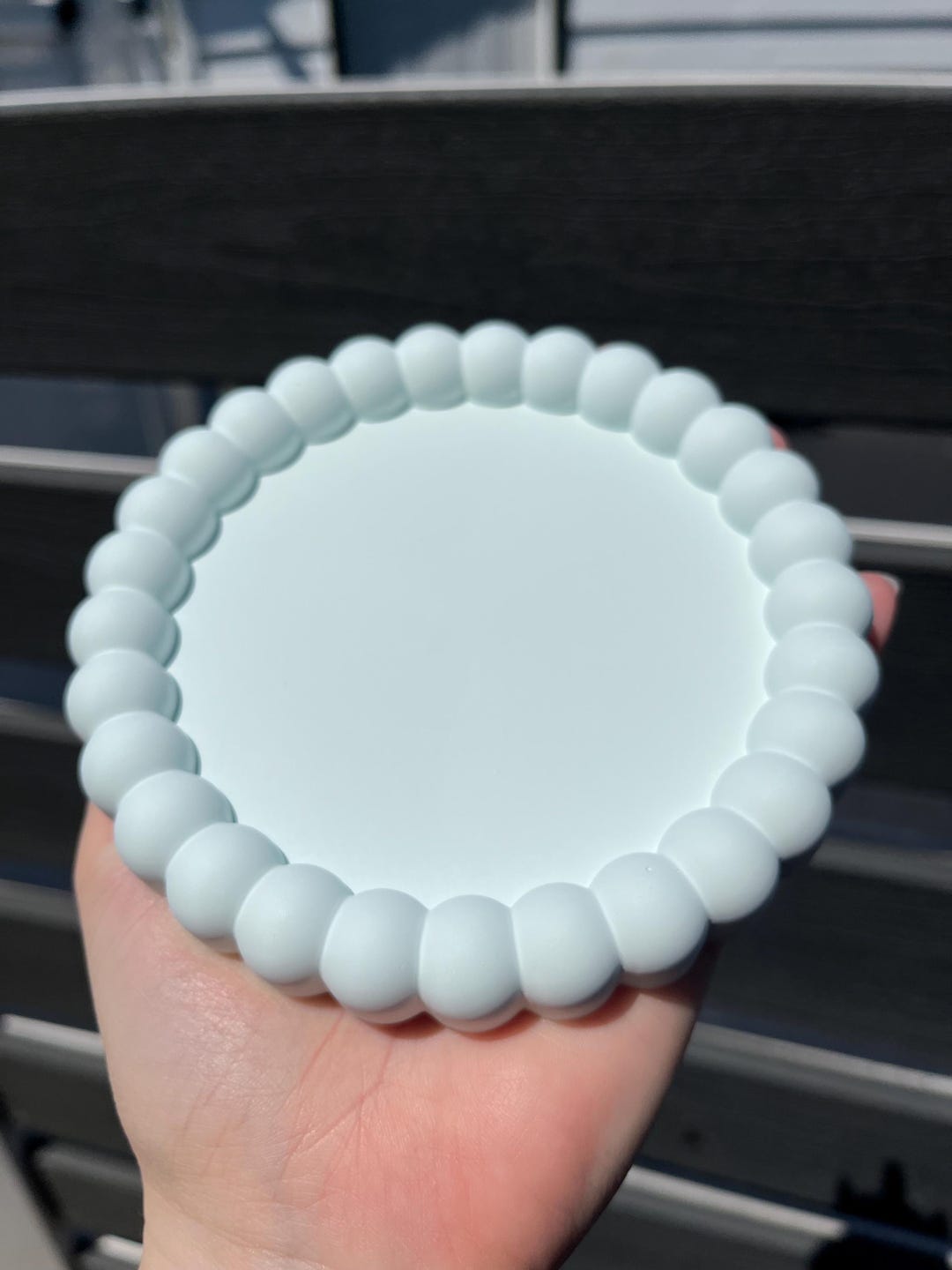 Mint Coaster, Resin Coaster, Resincrete, Coasters, Bubble Coaster, Desk ...