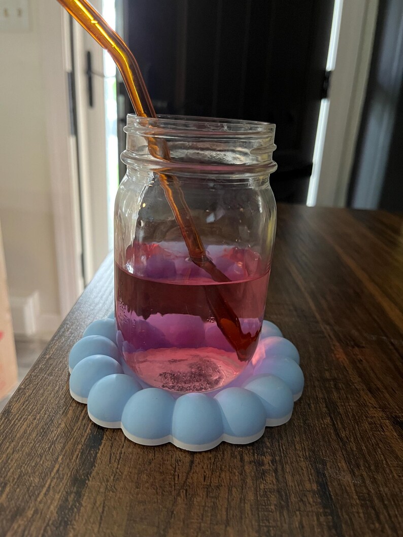 Blue Coaster, Casting Powder, Resincrete, Coasters, Bubble Coaster ...