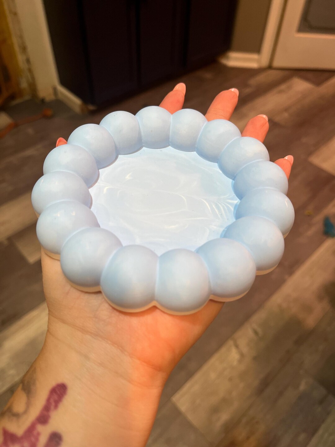 Blue Coaster, Casting Powder, Resincrete, Coasters, Bubble Coaster ...