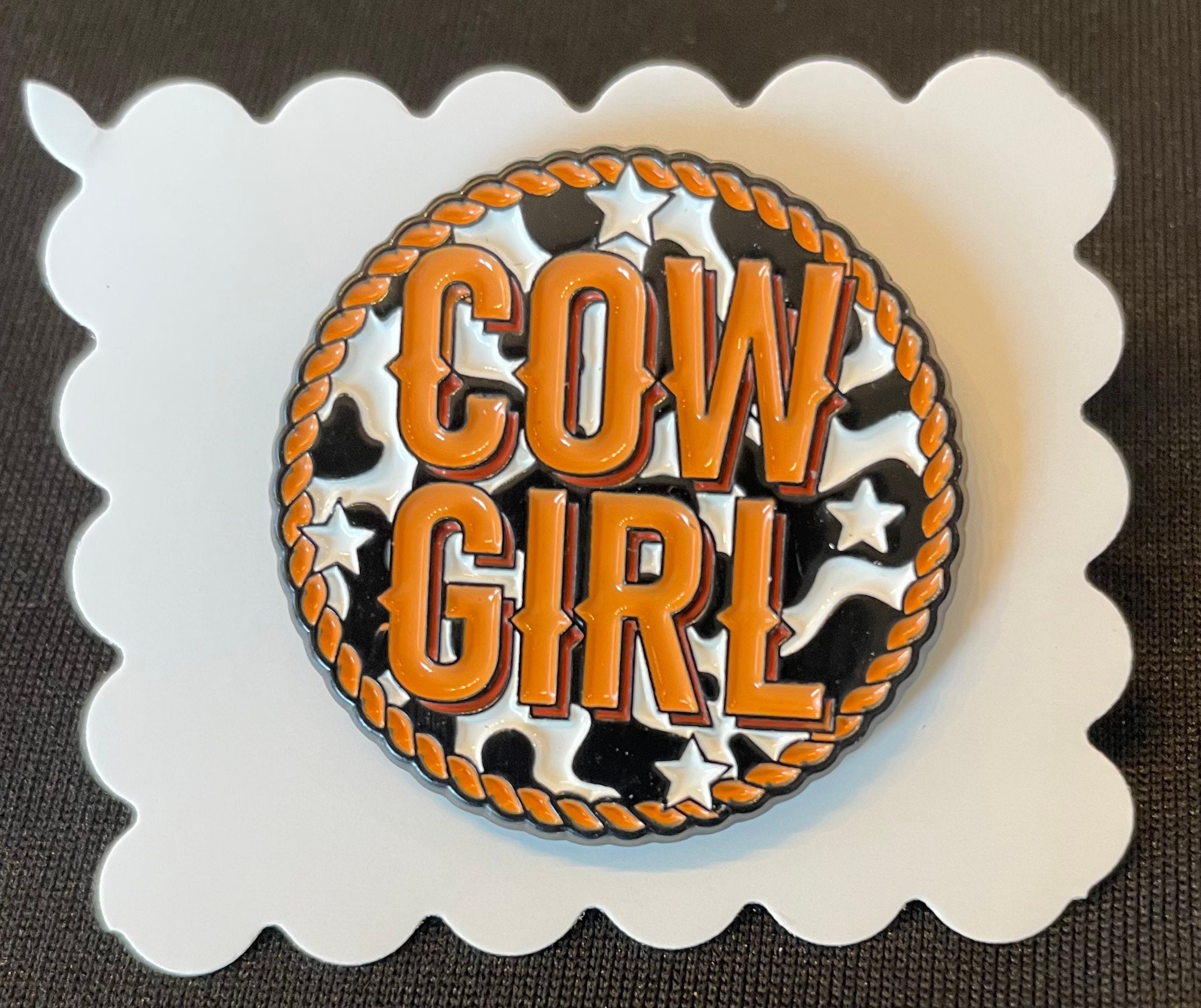Cowgirl Western Enamel Pin - Etsy