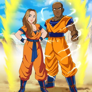 Custom Portrait DBZ Dragon Ball Z Custom Anime Portrait , Couple Anime ...