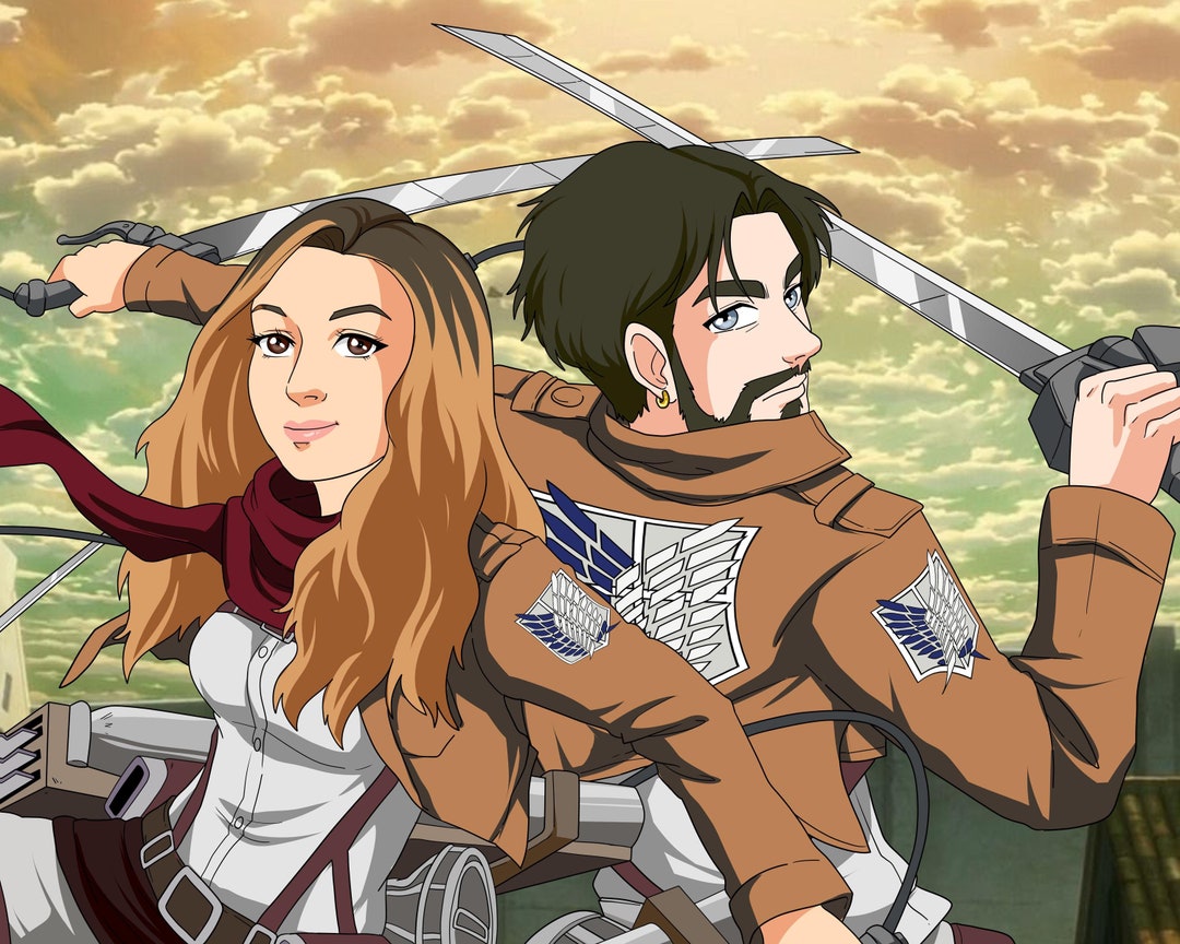 Custom Anime Portrait, Family Anime Portrait, Anime Couple Portrait ...