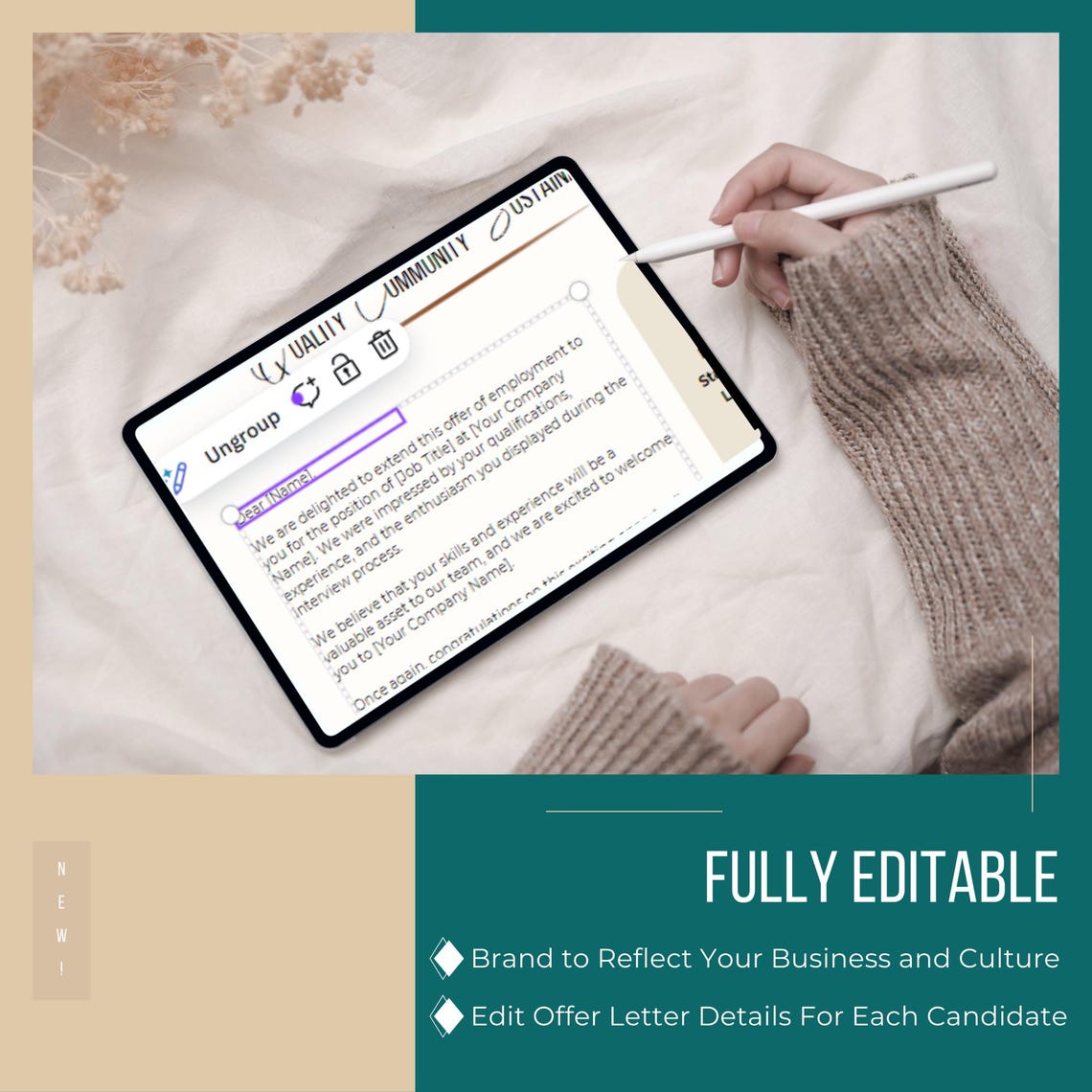 Cafe Offer Letter Template | Compensation, Benefits, Customizable ...