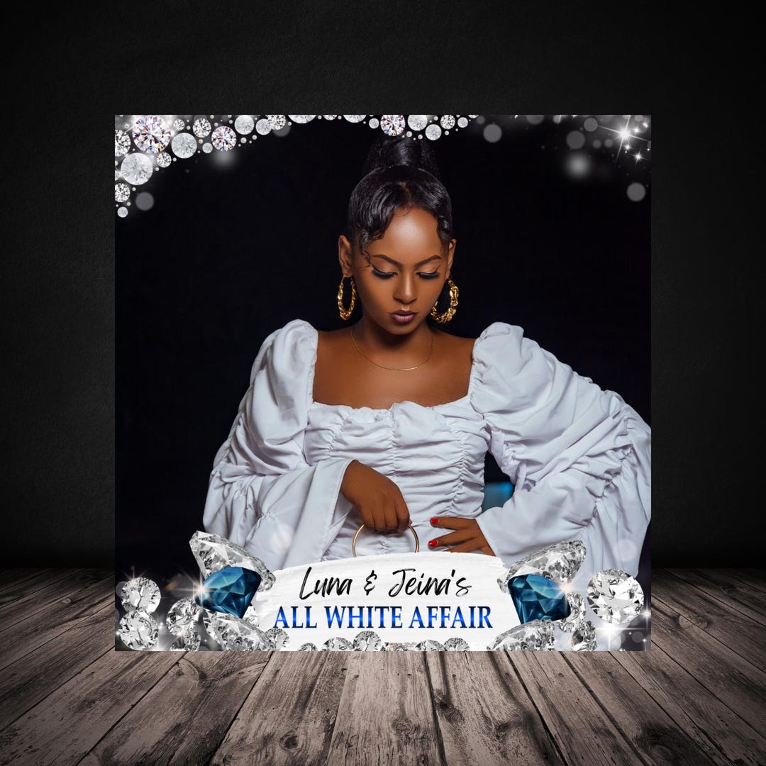 Silver and Blue Diamonds 360 Overlay - Etsy