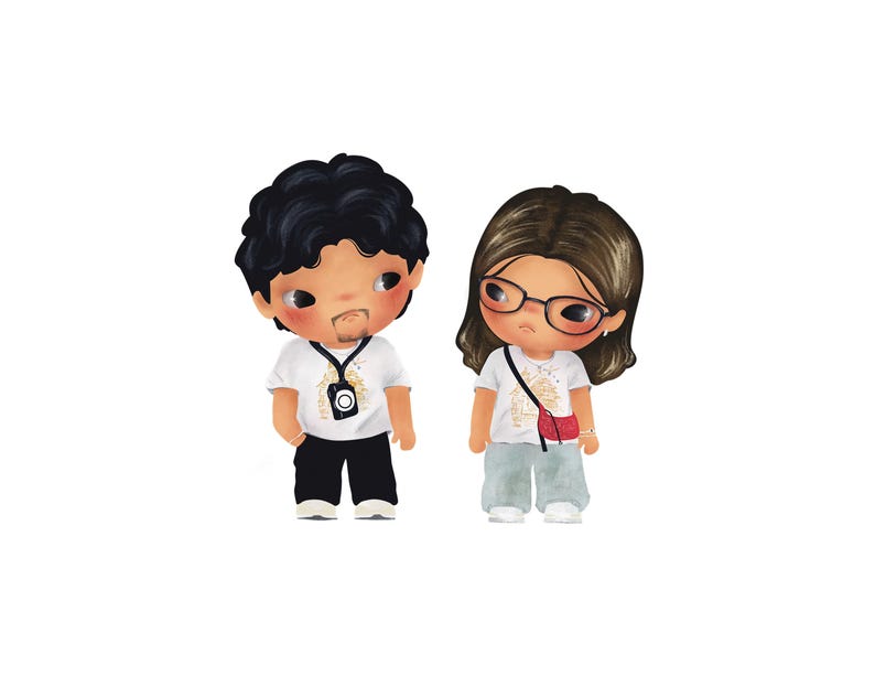 DIGITAL Cute Custom Hirono Portrait Art Illustration | Anniversary ...