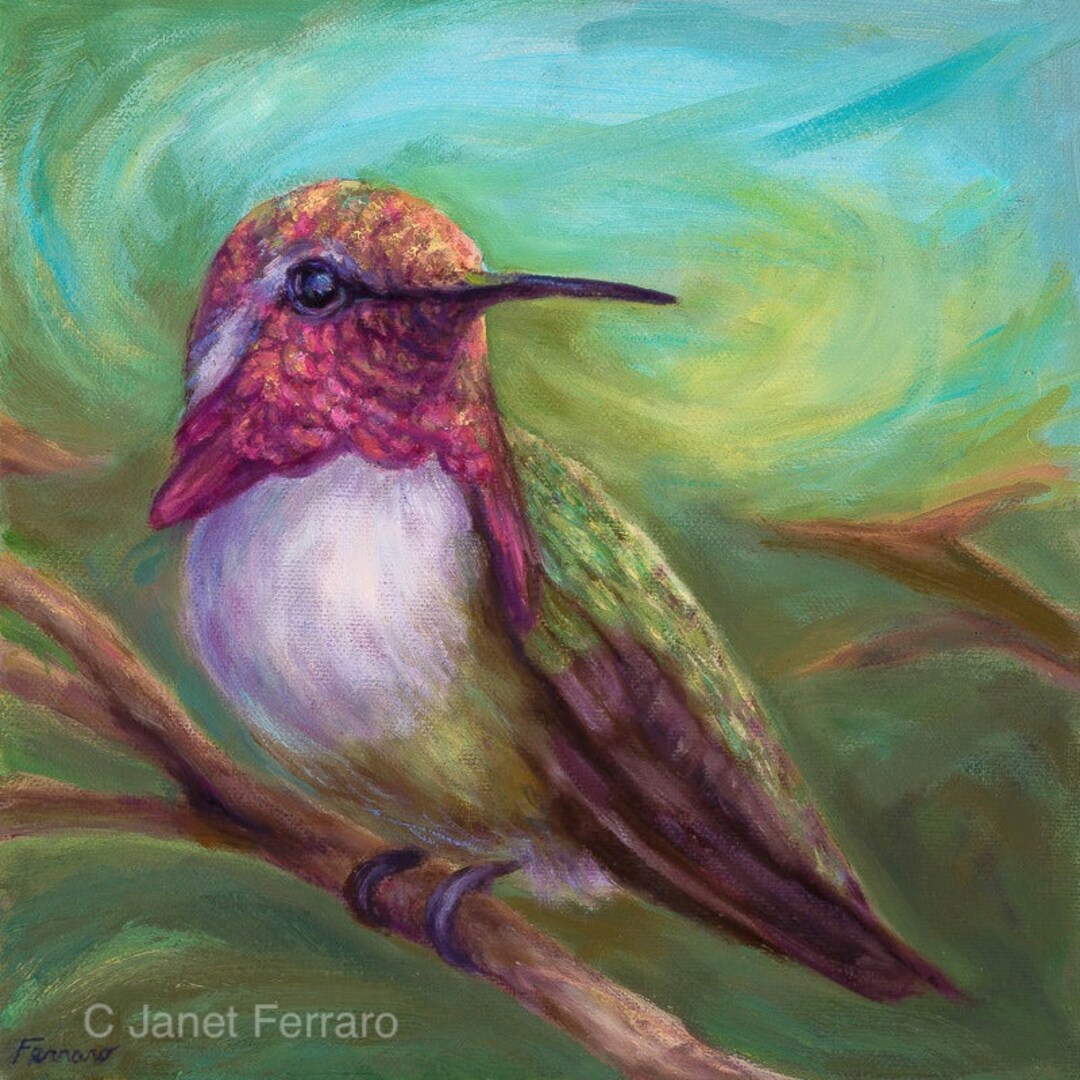 Humming Bird Art-humming Bird-humming Bird Canvas Art - Etsy
