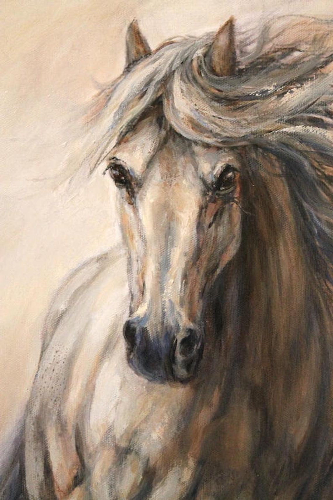 Horse on Canvas-galloping Horse Art'gallop' by Janet - Etsy