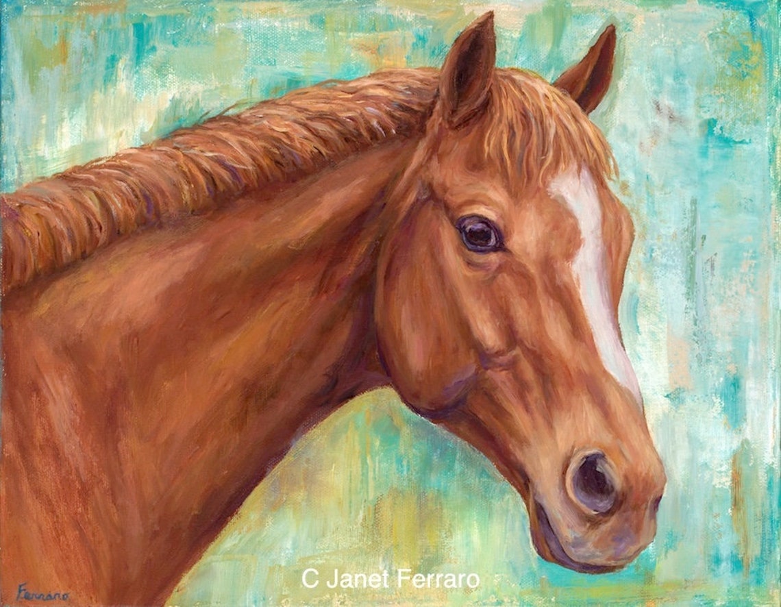 Custom Horse Painting in Oil on Canvas-custom Horse Painting - Etsy