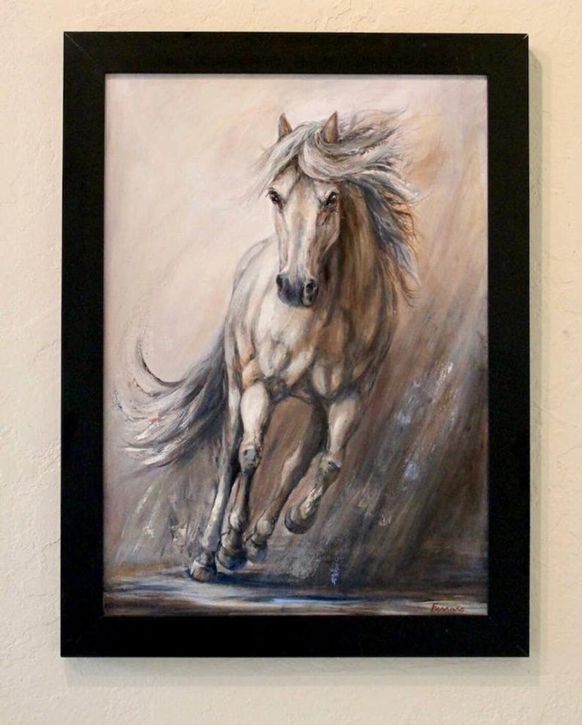 Horse on Canvas-galloping Horse Art'gallop' by Janet - Etsy