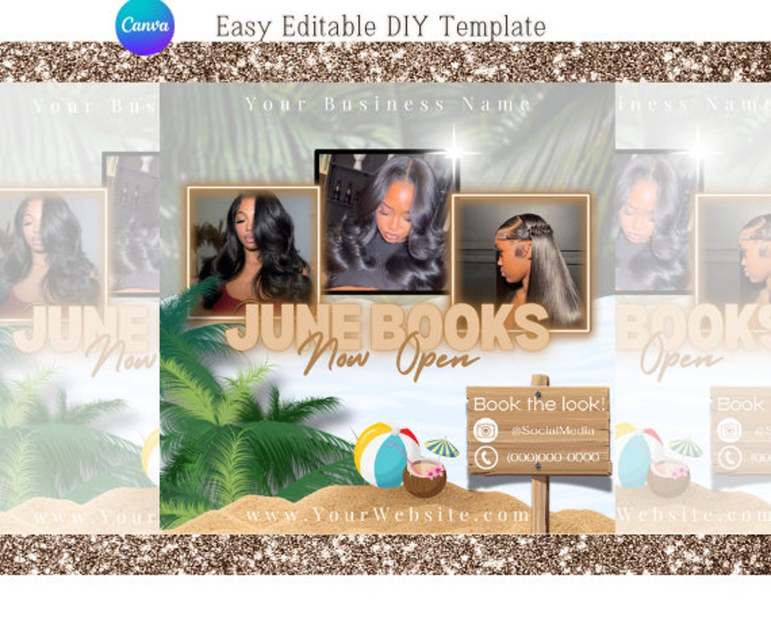 DIY Editable June Booking Flyer Template, DIY Flyer Template Design ...
