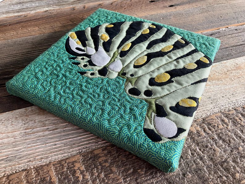 Black Swallowtail Butterfly CATERPILLAR Wall Art Quilt Canvas INSECT ...
