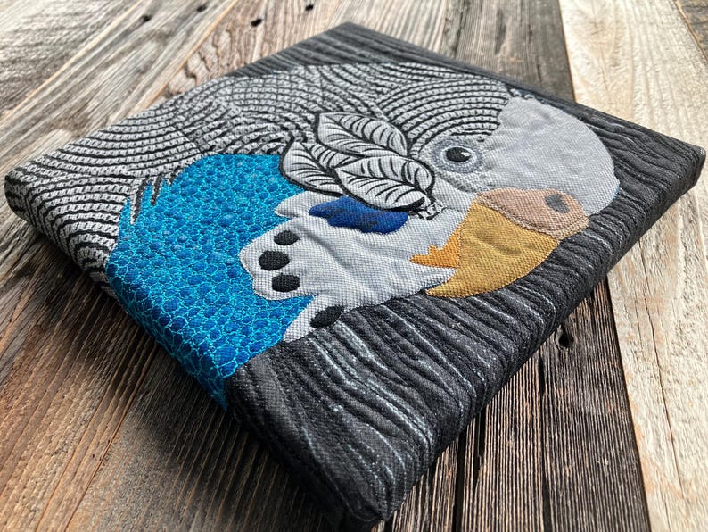 Budgie Budgerigar Wall Art Quilt Canvas PARAKEET Parrot Decor ...
