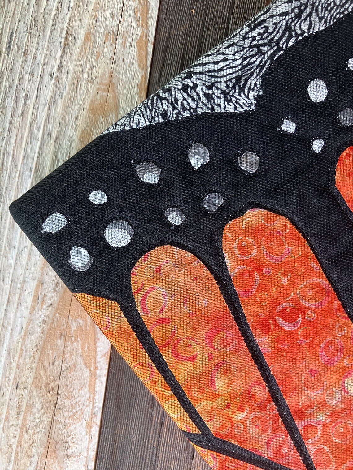 Monarch Butterfly Wall Art Quilt Canvas INSECT Bug Decor Modern Collage ...