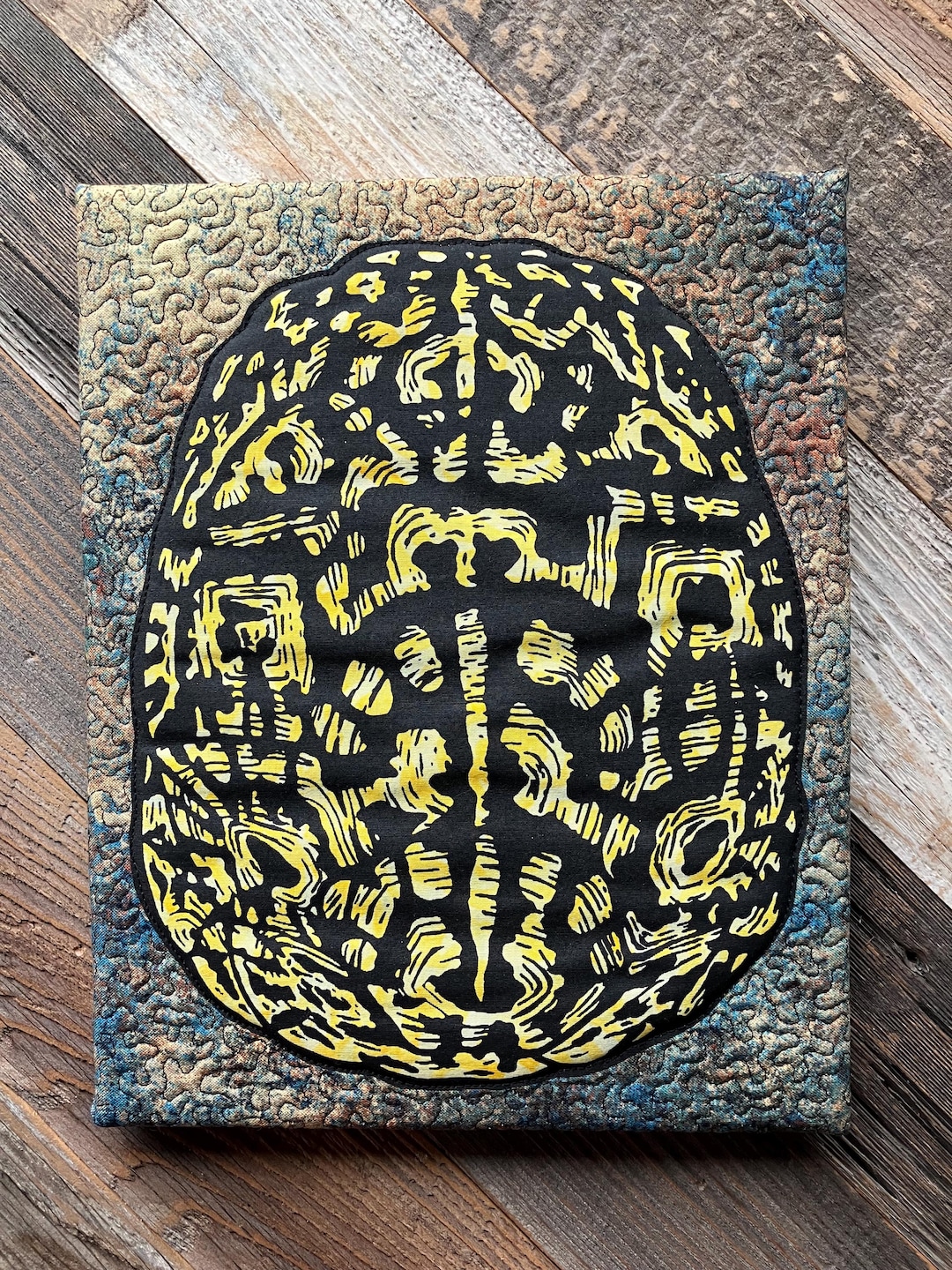 Eastern Box Turtle Shell Art Collage Quilt Canvas Herpetology Reptile ...
