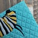 Monarch Butterfly CATERPILLAR Large Wall Art Quilt Canvas Aqua ...