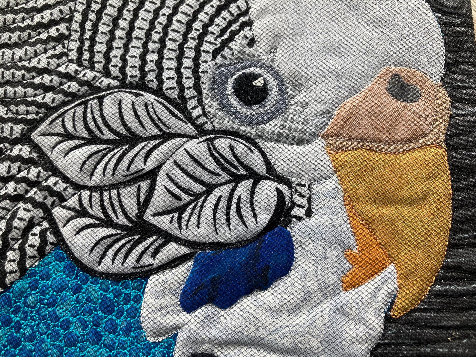 Budgie Budgerigar Wall Art Quilt Canvas PARAKEET Parrot Decor ...
