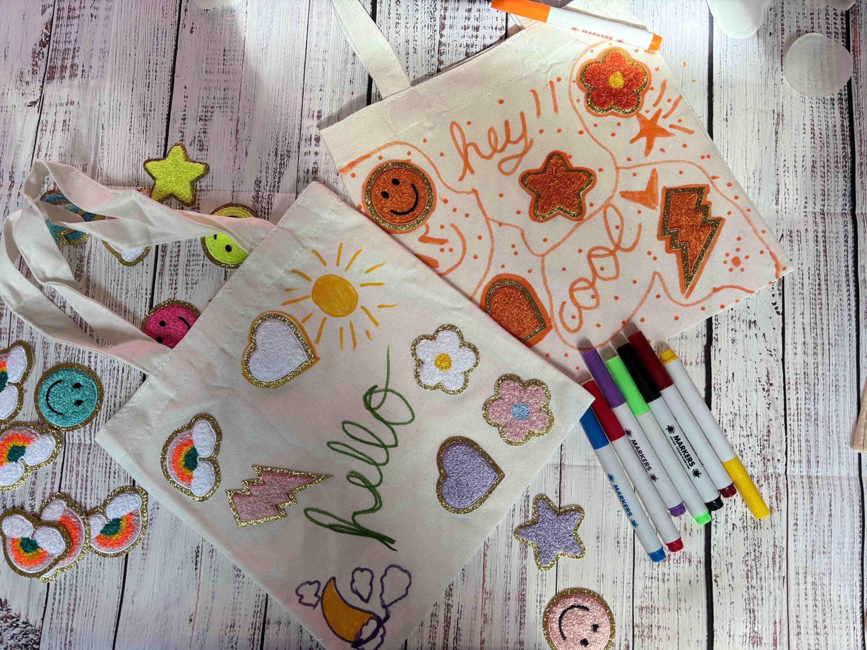 Kids Craft Box DIY Tote Bag Decorating Kit for Parties and Goodie Bags ...