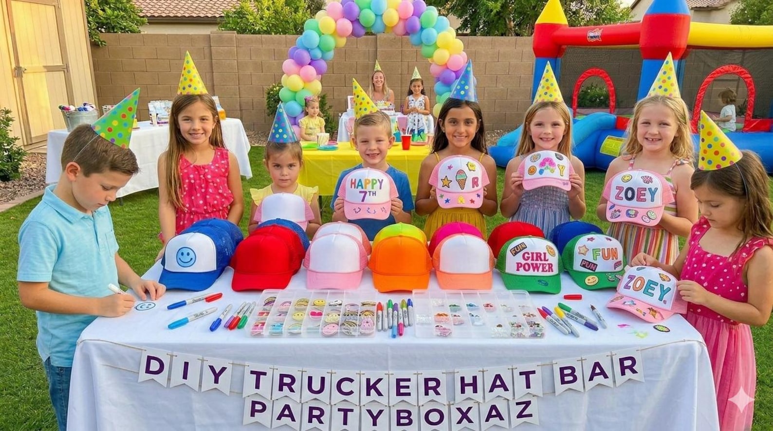 Ultimate DIY Trucker Hat Decorating Kit: Kids Craft Party Favor - Etsy