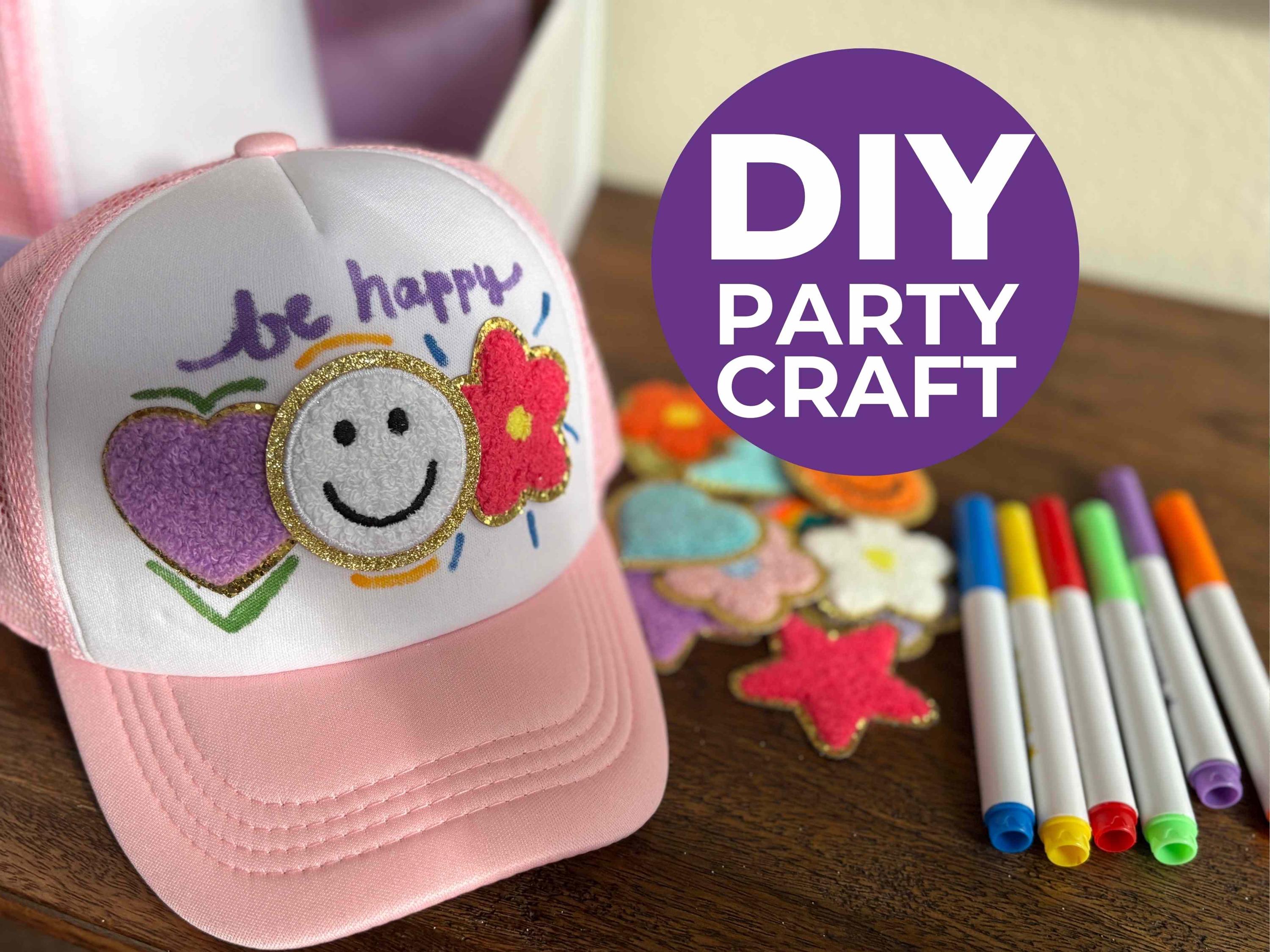 Kids Craft Box DIY Trucker Hat Decorating Kit Parties and Goodie Bags ...