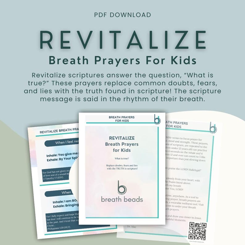 REVITALIZE Breath Prayers for Kids: What is True? Scripture to Replace ...