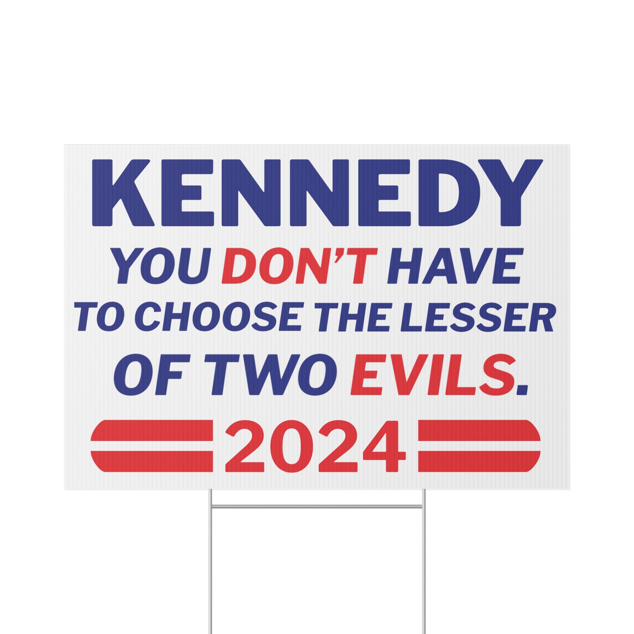 Kennedy 2024 Yard Sign Choose Integrity, Not Evils - Etsy